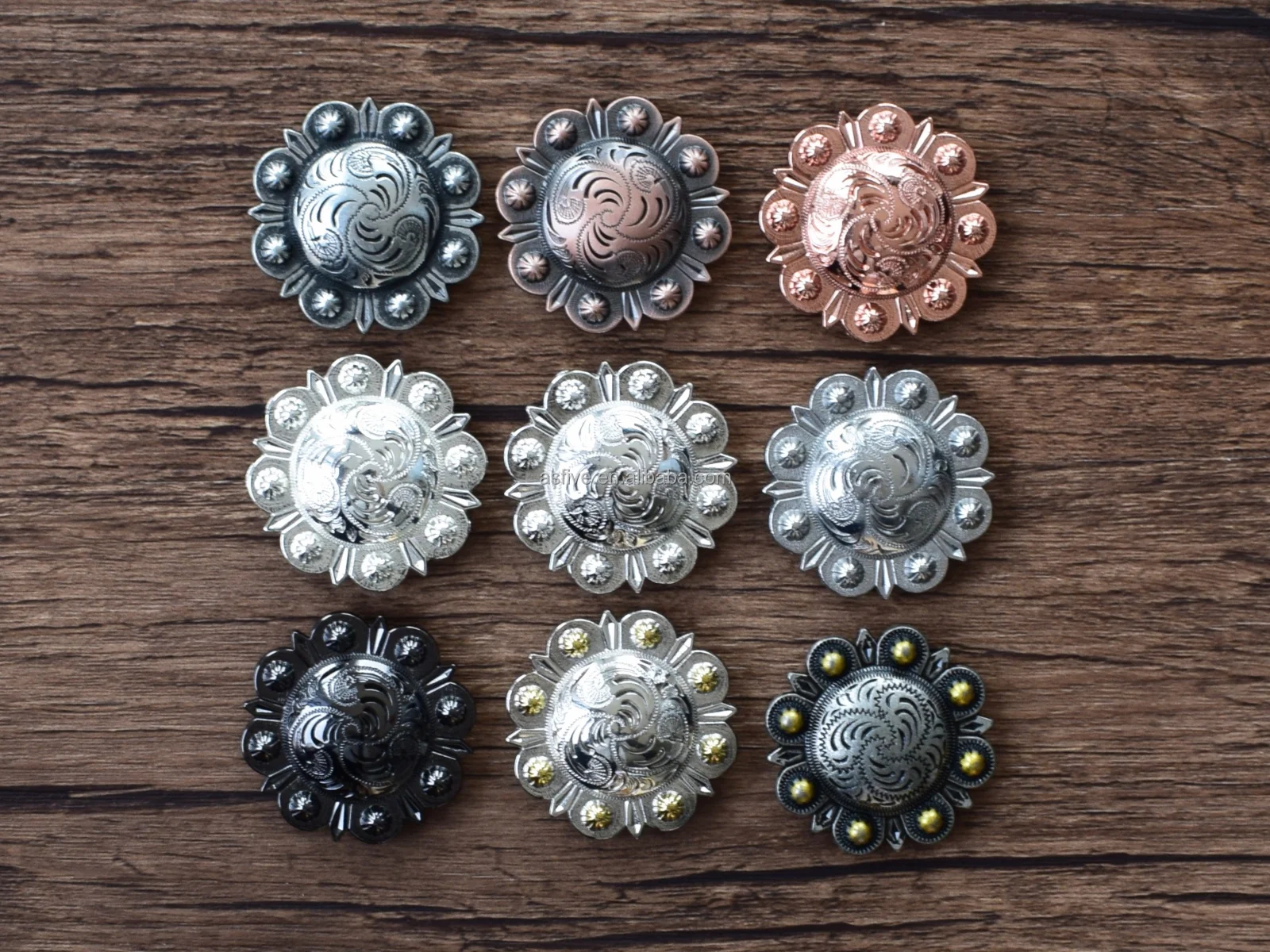 Stock Conchos Big Size - Durable Antique Copper Conchos