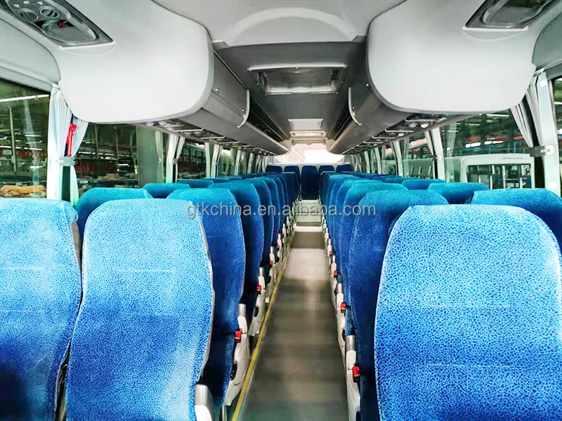 12m 57+1 Seater Automatic Passenger New Pure Electric Coach Bus 500 Km ...