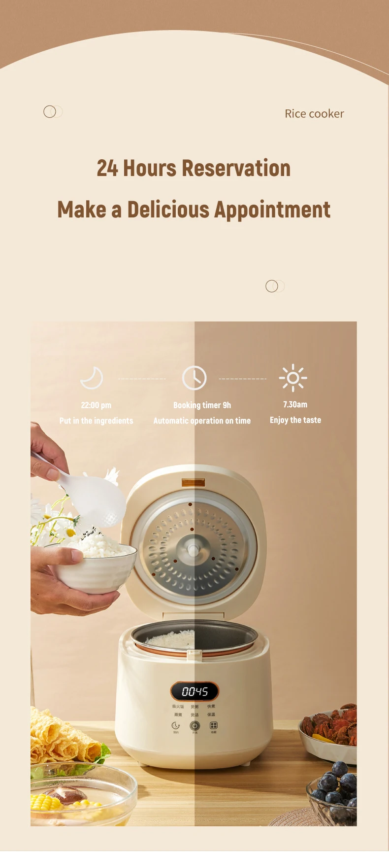 2l Mini Household Liter Mini Multi-function Rice Cooker 1~2 People ...