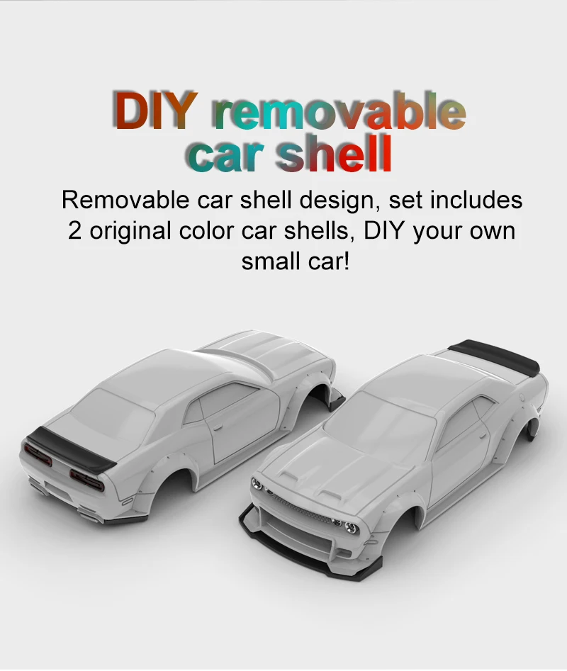 1:76 Scale RC Drift Car with Gyro - Mini Remote Control Car Racing Toy