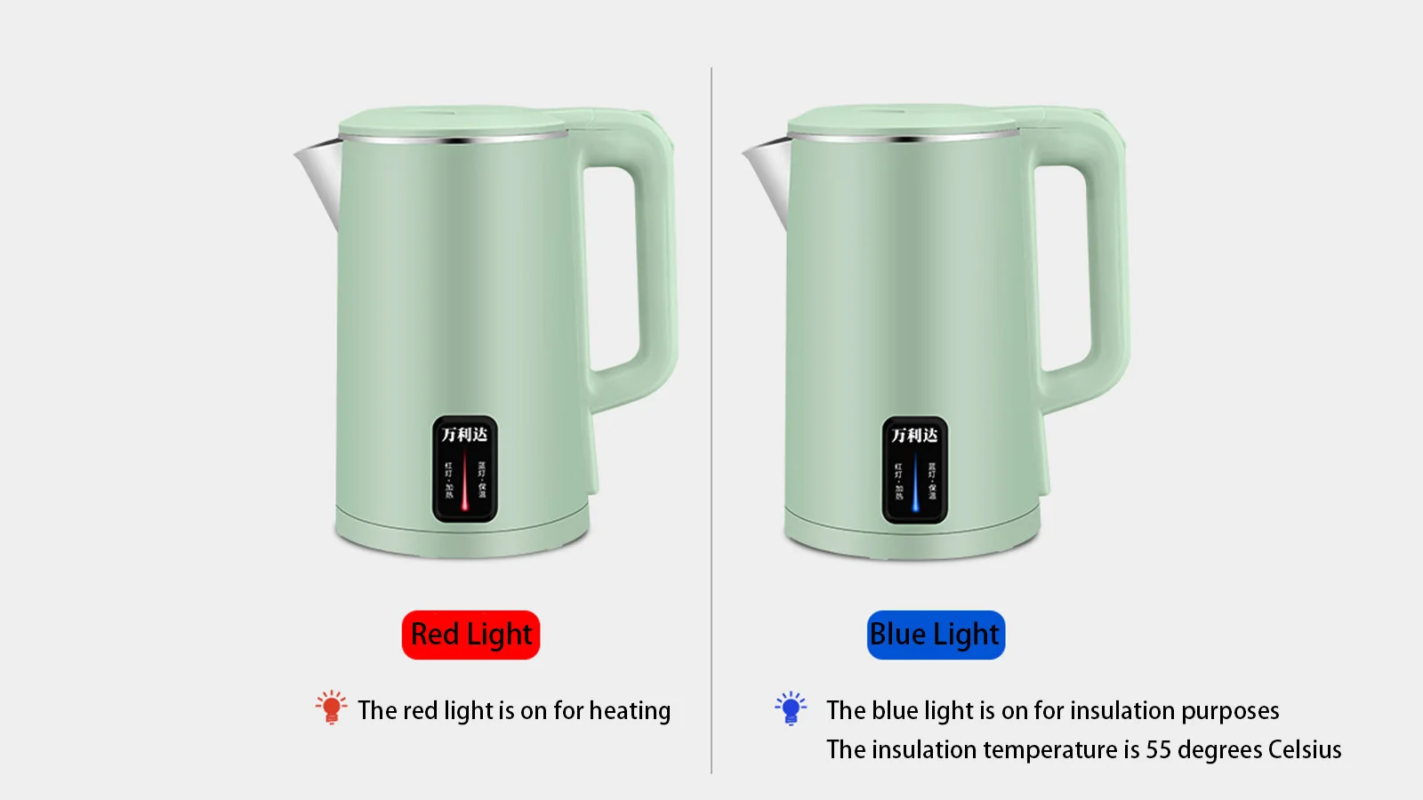 Green Plastic Material Smart Electric Kettle Electric Kettle For ...