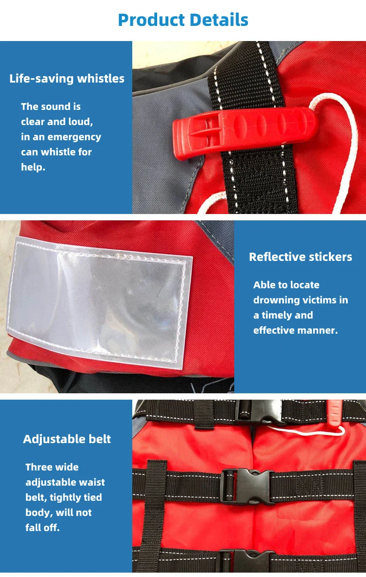 NiuFuRui Lightweight Personalized Life Vest 75N Buoyancy Oxford ...