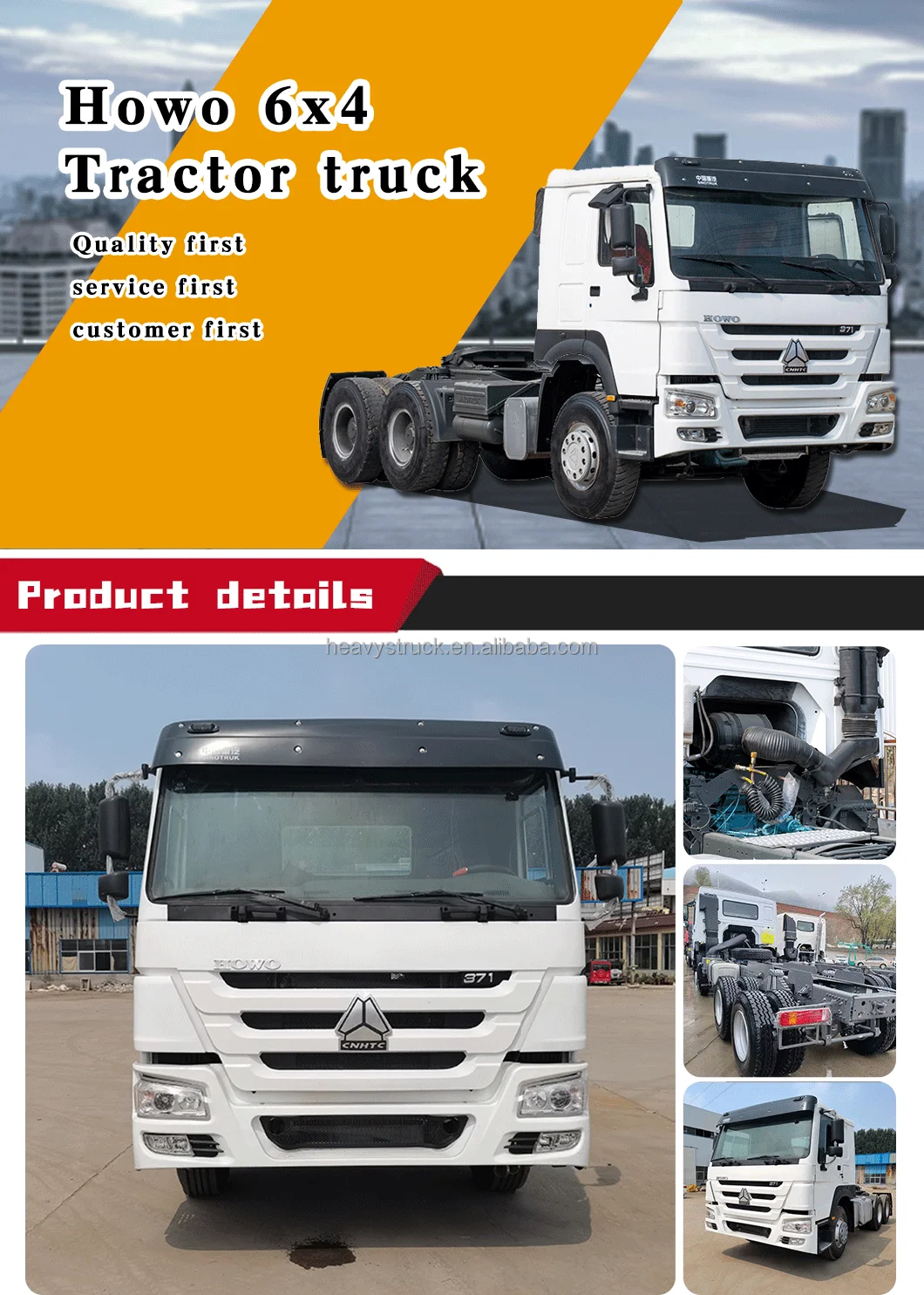 Howo Tractor Truck Tractor Truck Used Sinotruck 6x4 375 Hp - Buy 6x4 Tractor Truck Howo Sinotruk ...