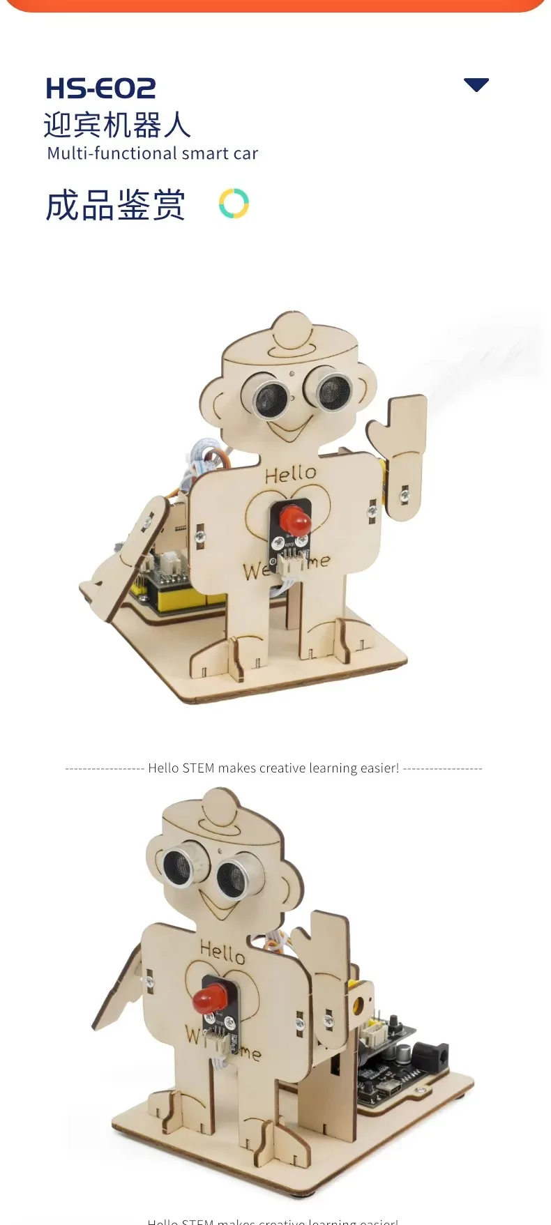 DIY arduino Kids Robot Kit Stem Educational Programming Science ...