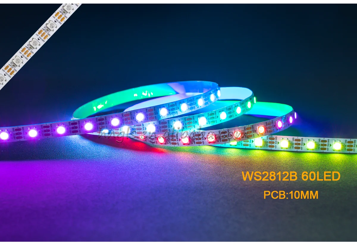 WS2812B 5M Magic Light Strip Addressable RGBIC Full Color LED 144LED 5V ...