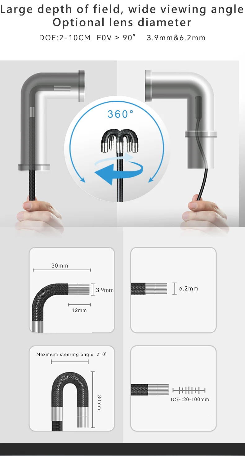 Ralcam 360 Degree Articulating Joystick Engine Cylinder Borescope, With ...
