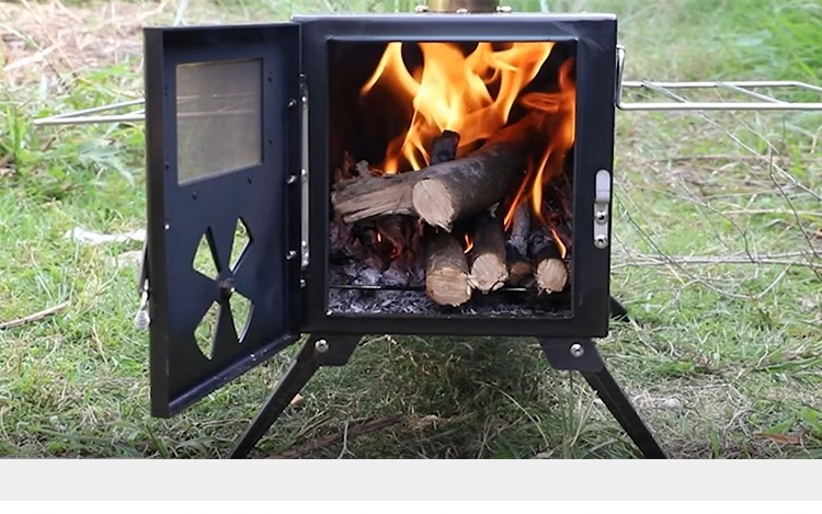 Rison Portable Camping Stove Wood Burning Outdoor Folding Camping ...