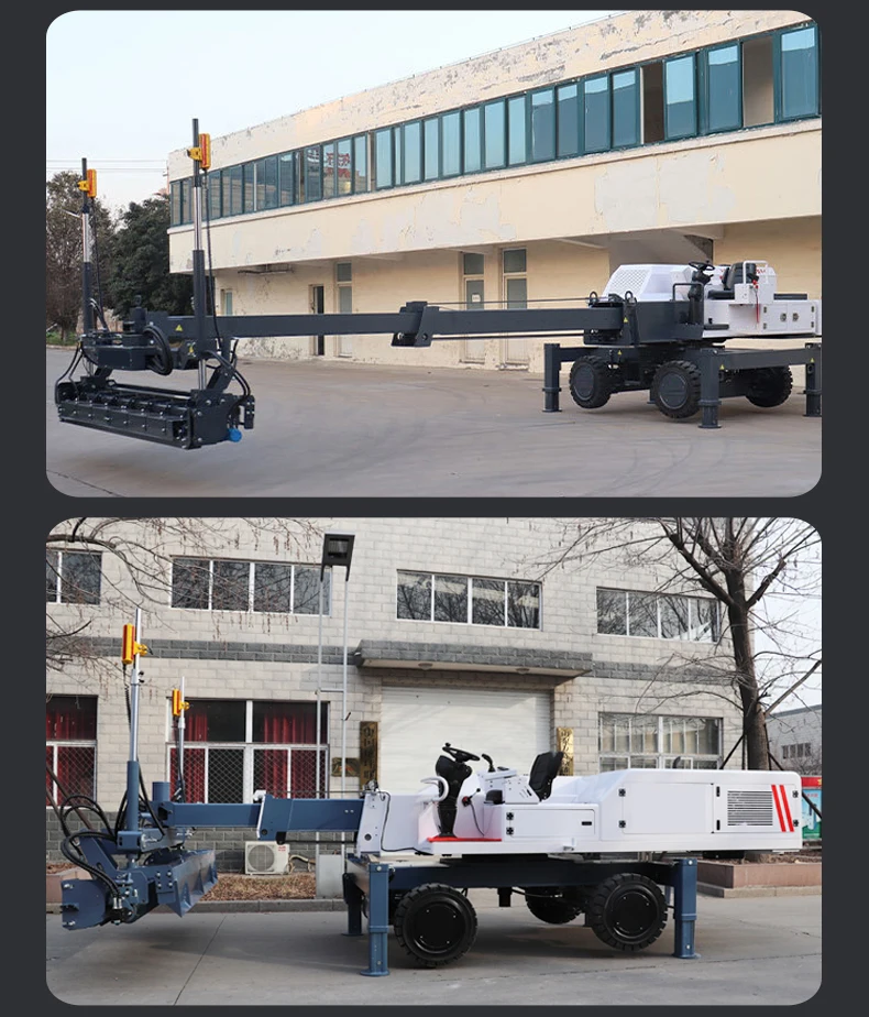High Precision Telescopic Arm Concrete Laser Screed Machine