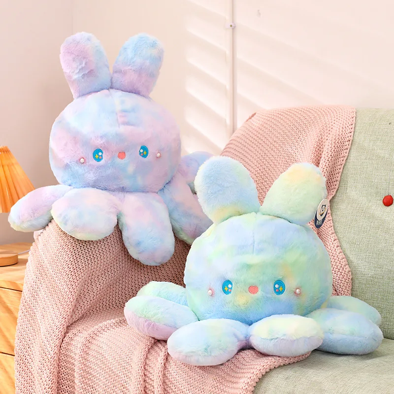 Octopus Plush Toy,Custom Colorful Rabbit Flip Reversible Octopus ...