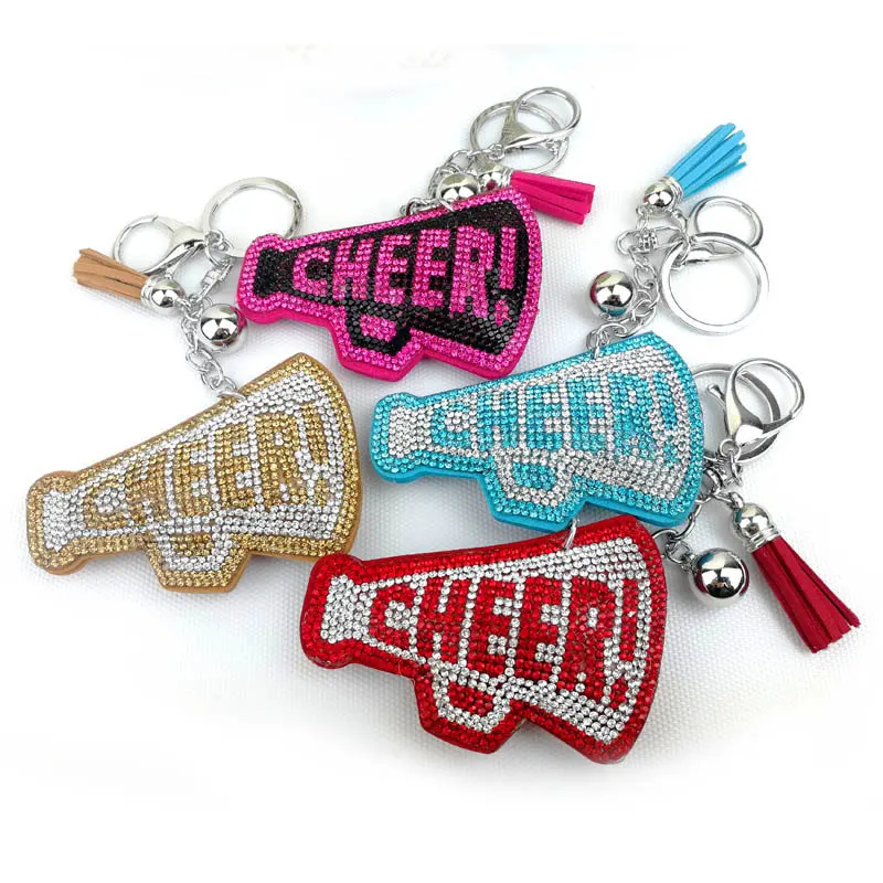 2023 Trendy Sporty Cheer Up Cheerleaders Crystal Pendant Keychain - Buy ...