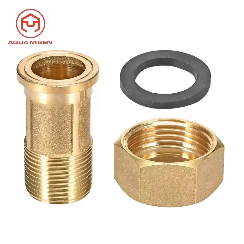 DN15 DZR Brass Water Meter Connector Union Cooper Parts
