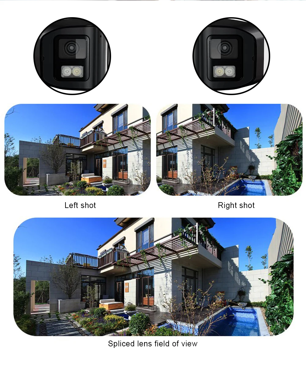 4MP Dual Lens HD IP Camera with 180 Degree Panoramic View
