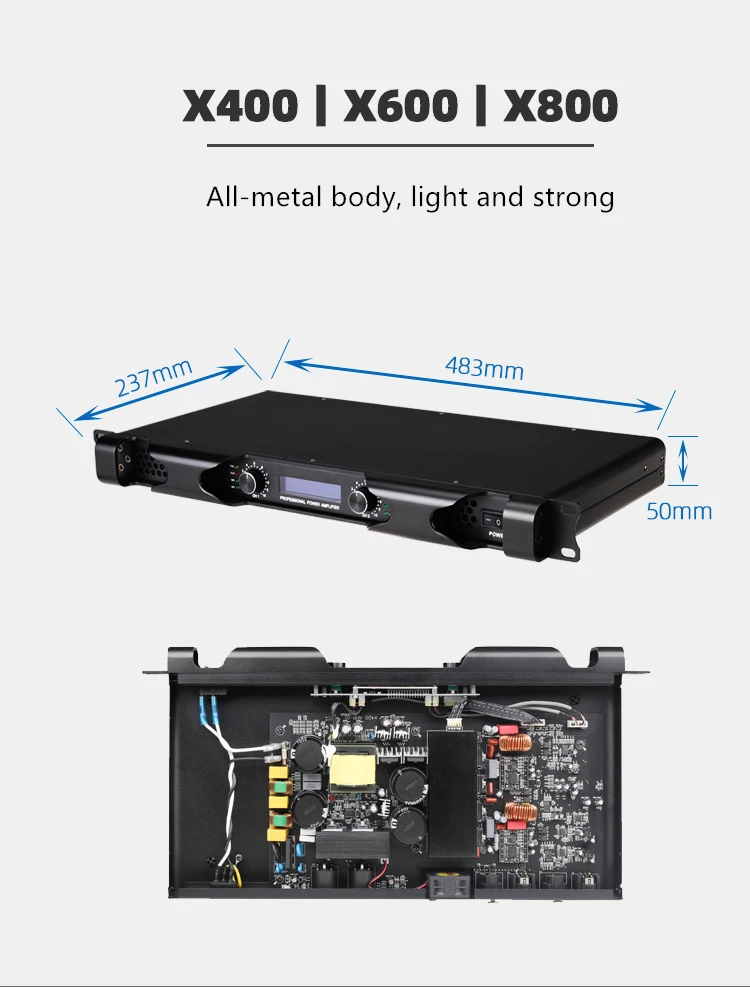 Professional 1u Digital Amplifier Board 2 Channel PA Switching 400watt ...