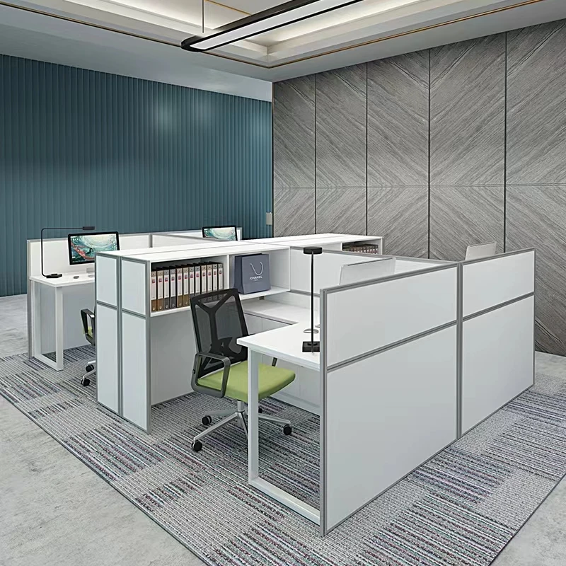 Modern 4-Seater Office Cubicle For Office Hospital Workshop-Open Staff ...