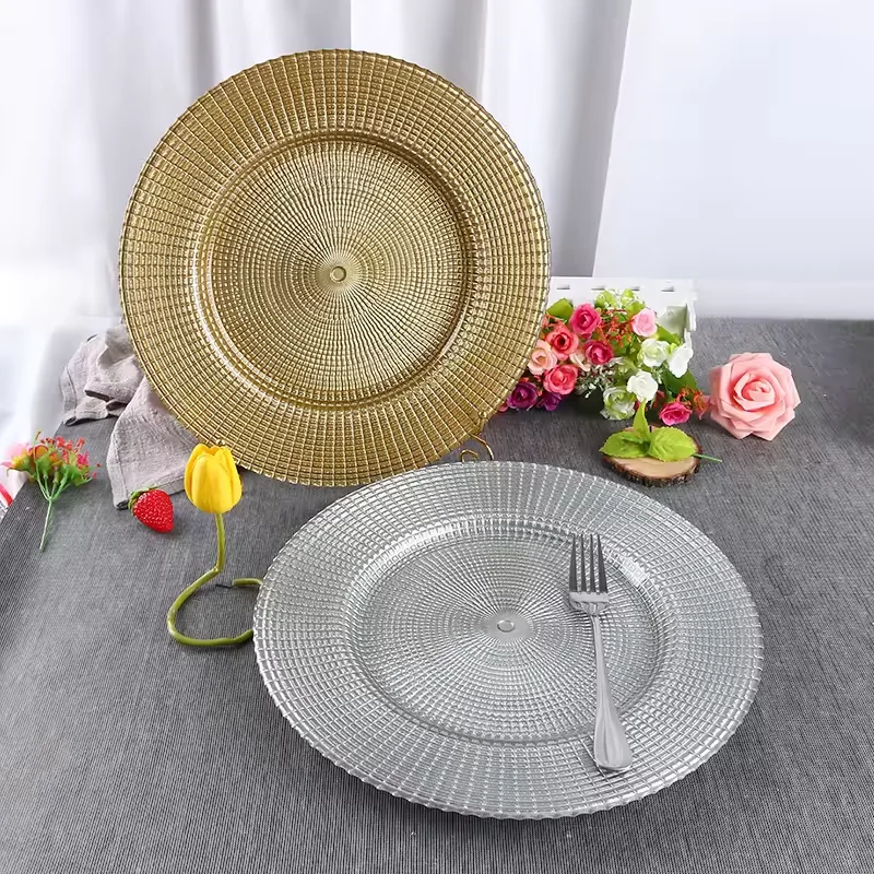 Hot Selling New Design Nordic Palace 13" Round Electroplating Golden ...