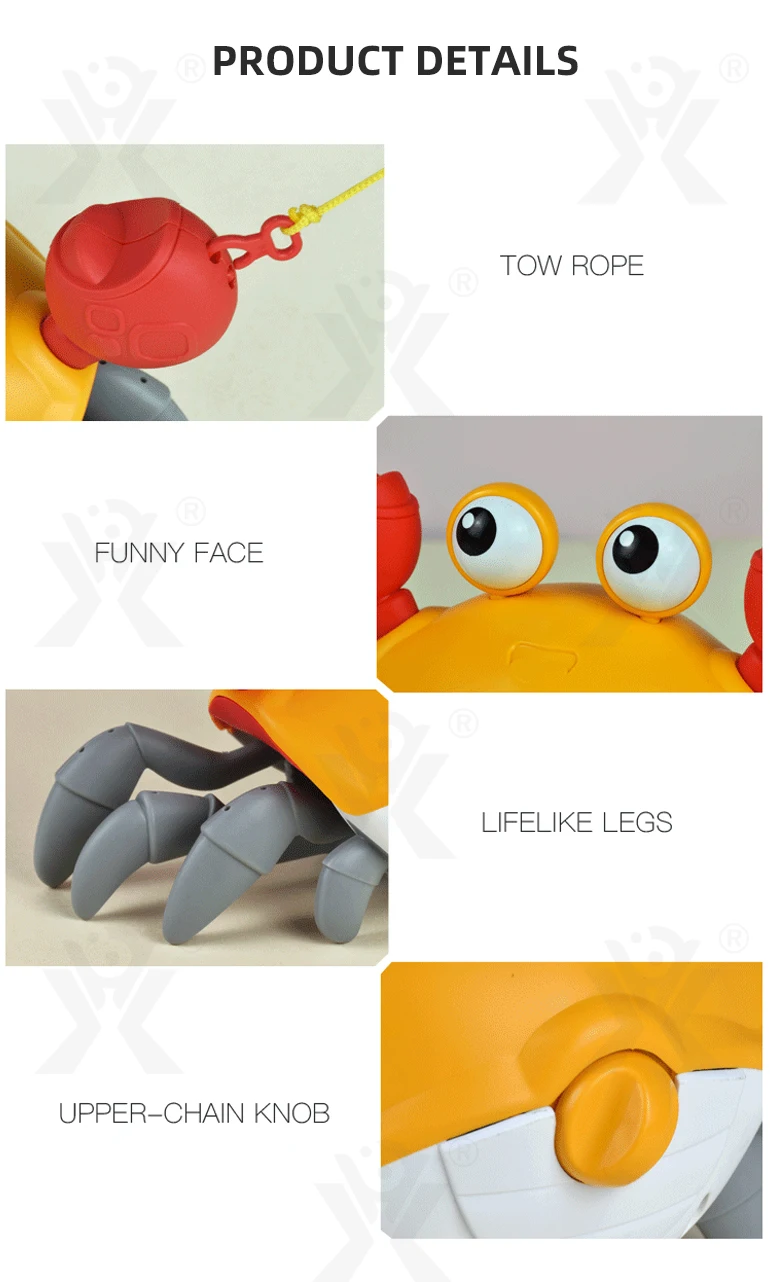 Chengji Bath Swimming Crab Clockwork Baby Toys Interactive Crab Crawling Plastic Escape Wind Up ...