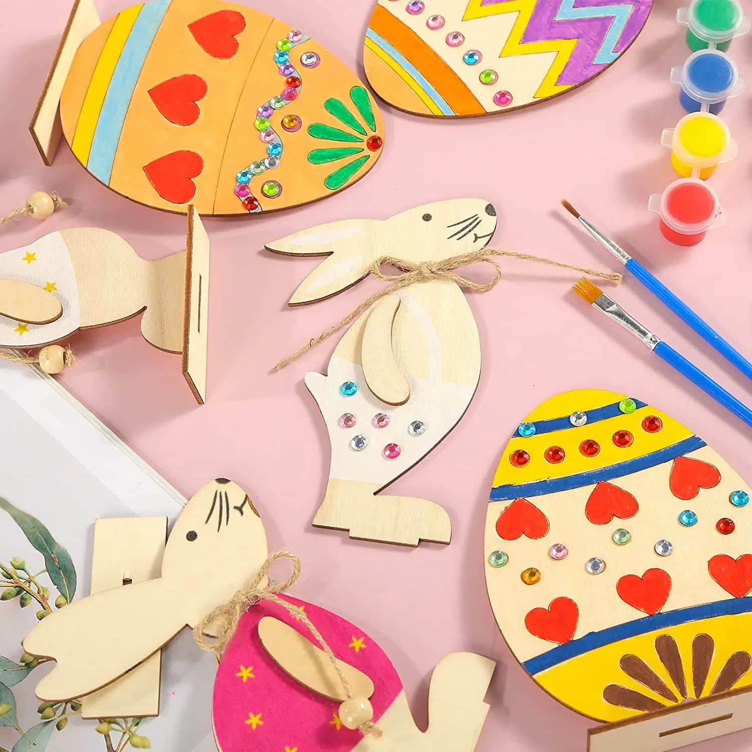 Easter Rabbit Wood Carving Unfinished Rabbit Shape Arts And Crafts ...