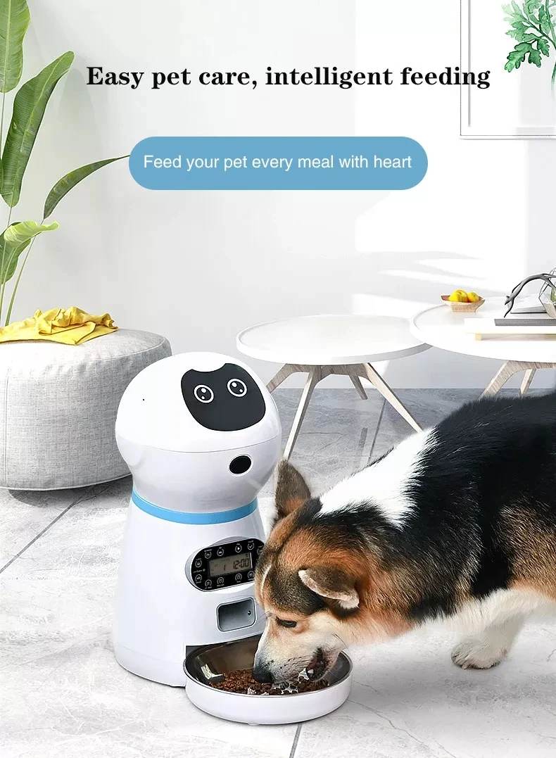 3.5l Automatic Pet Feeder Smart Food Dispenser For Cats Dogs Timer ...