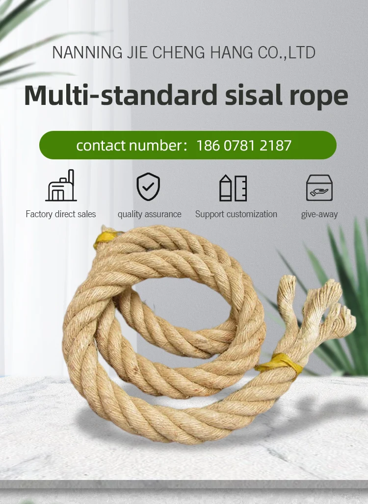 4-strand Sisal Rope Hemp Rope For Oil Field Factory Oem - Buy Manila ...