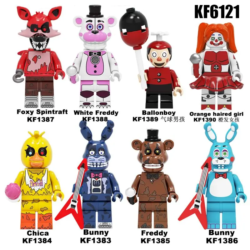 All Freddy Model Horror Movie Fnaf Chica Bunny Foxy Endo Mini Building ...