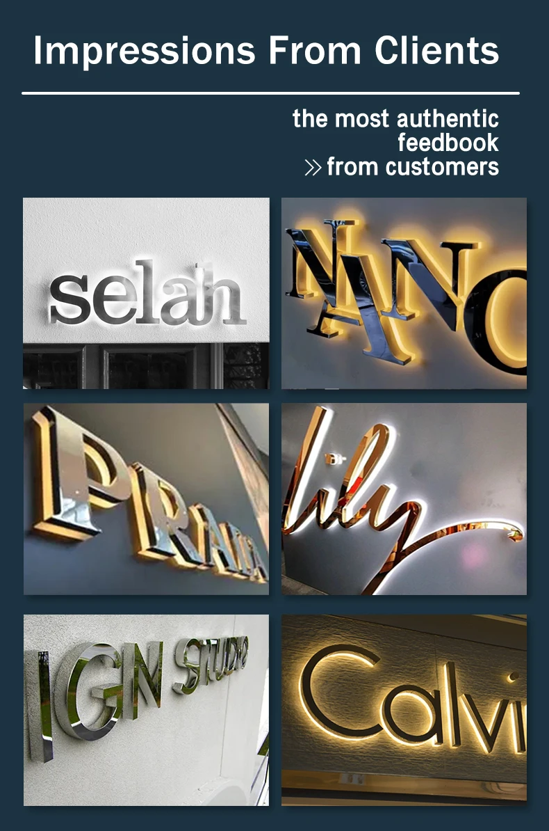 Customized 3D LED Metal Acrylic Channel Letters for Outdoor Business ...