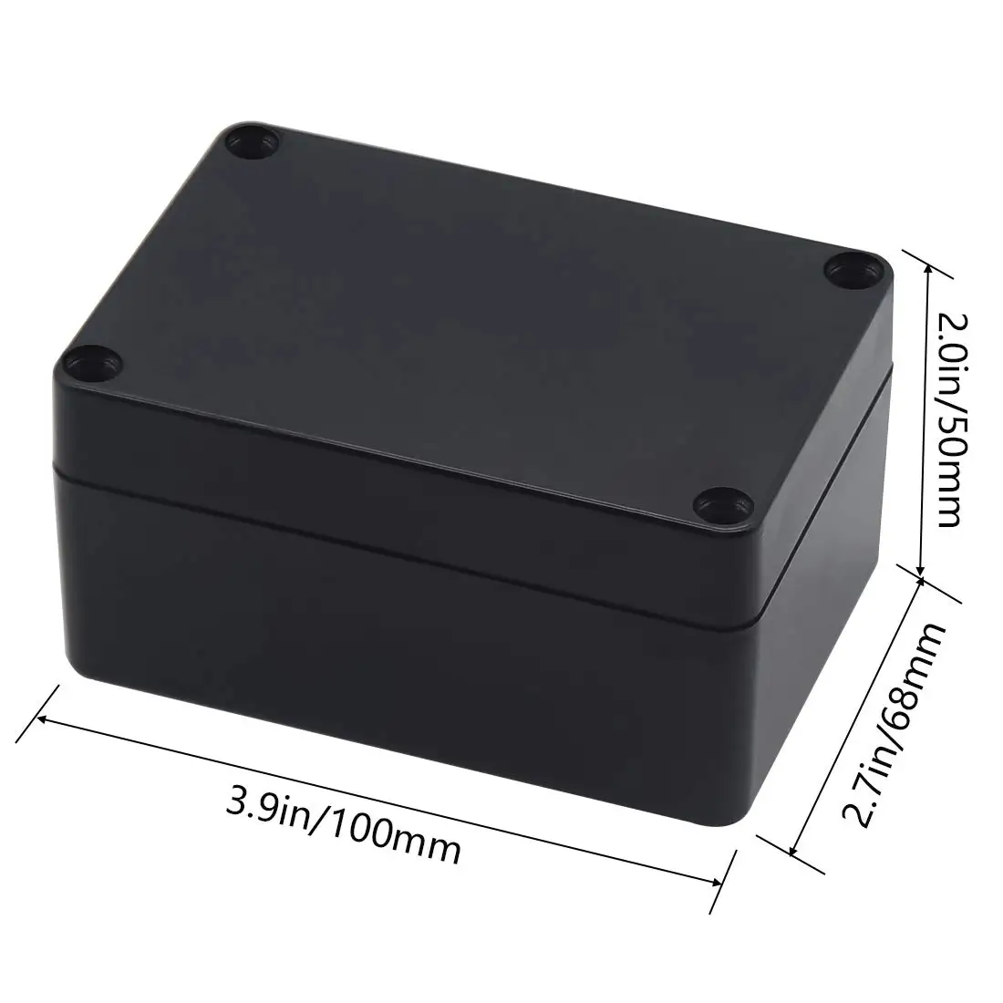 Abs Black Waterproof Plastic Enclosure Box Electronic Instrument Case ...