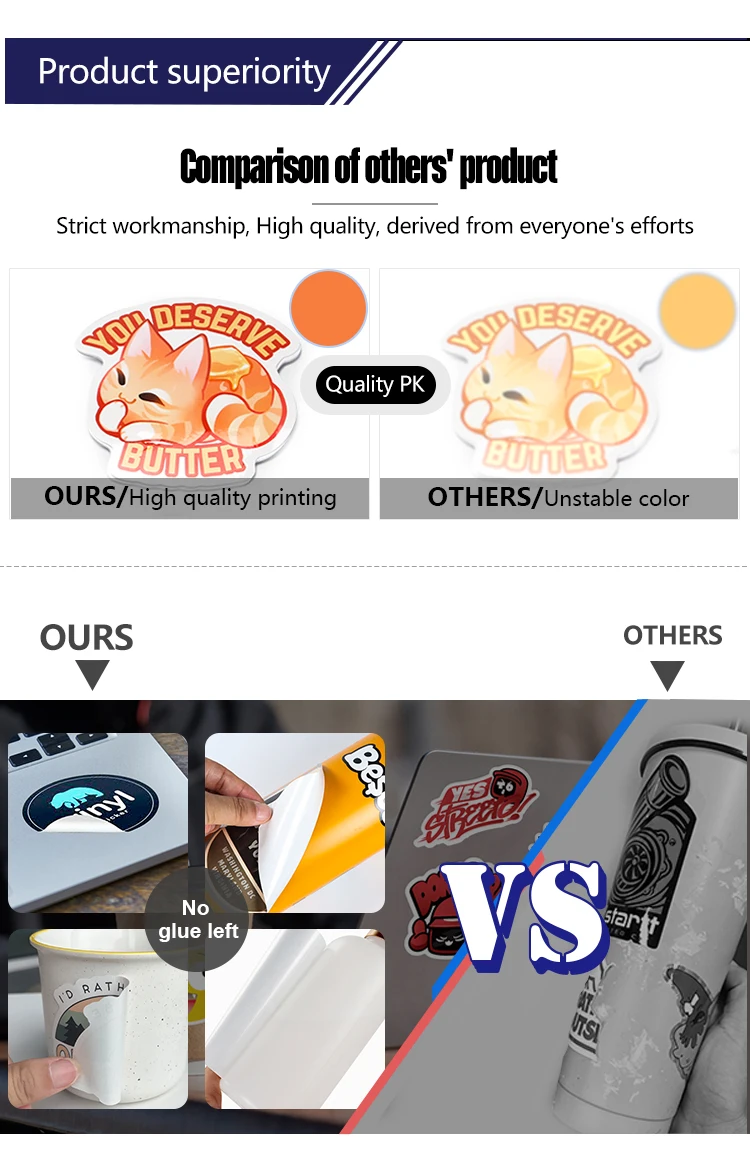 Customizable Cartoon Waterproof Stickers by Company Design Labels