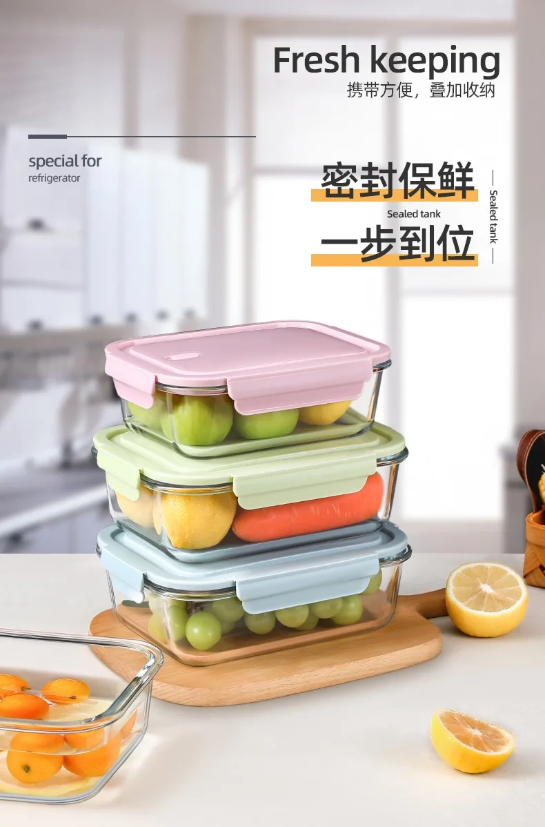 Fresh-keeping Box Kitchen sealed Lunch Box Microwave Heated Office High ...