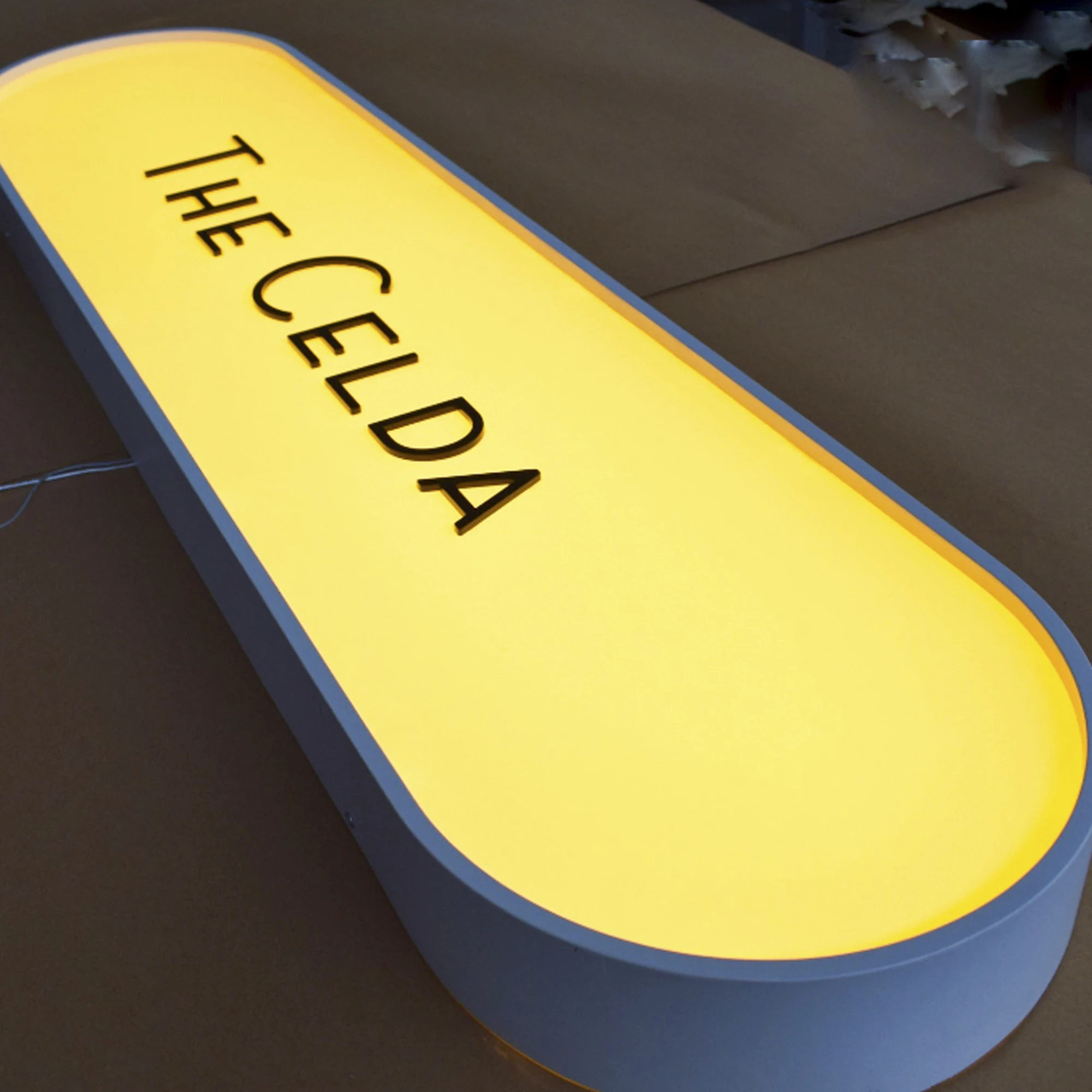 Custom Stainless Steel Frame logo Led Light Box Sign Illuminated ...