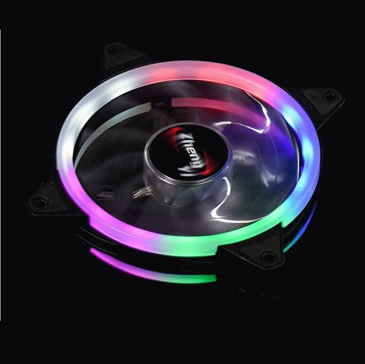 Double Ring Led 4 Color Case Cooling Fan 120mm 12cm 4pin Male/female ...