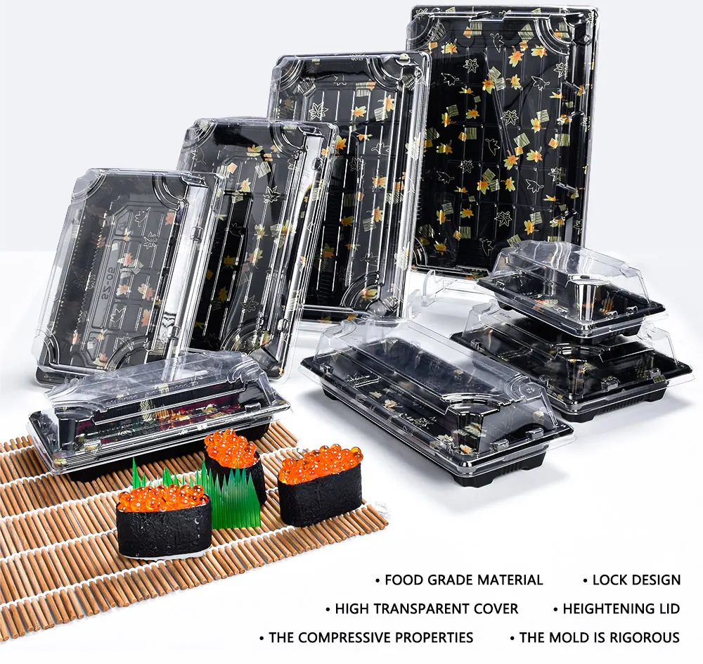 Sunzza Disposable Sushi Trays - Eco-Friendly & Stylish
