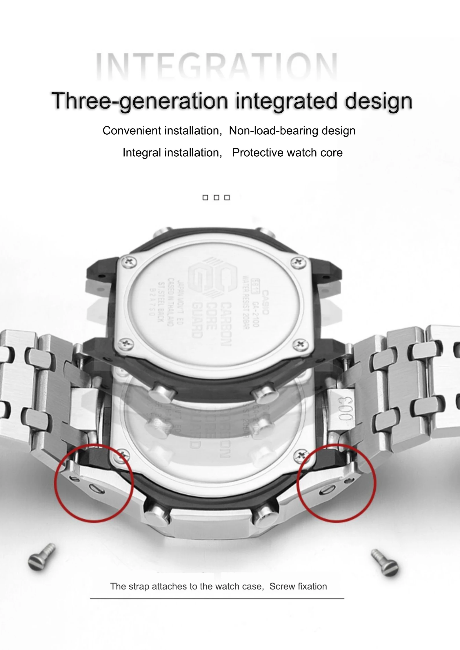 Gshock Ga2100 3rd Mod Kit Band Strap Bezel 4th Gen 4 5 Ap G Shock ...