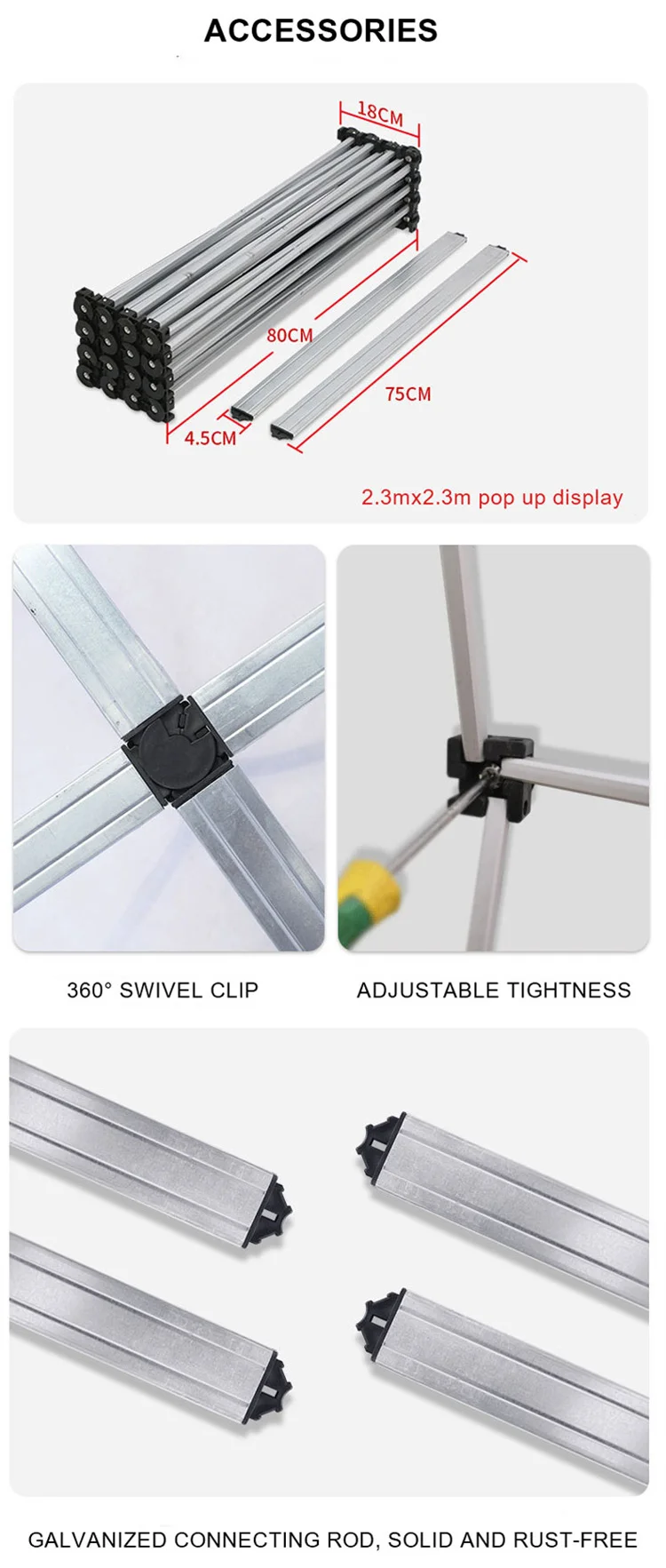 Adjustable Backdrop Standee - Perfect for Events & Displays