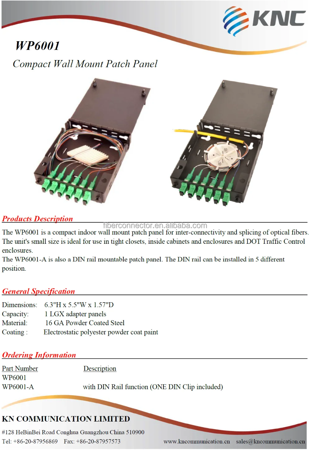 Compact Wall Mount Fiber Optic Patch Panel Odf Termination Small Size ...