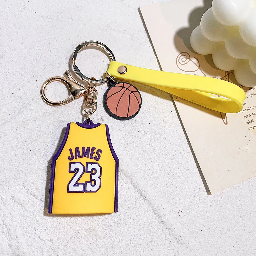 Popular Pvc Cartoon Number 23/24/30 Basketball Jersey Pendant Keychain ...