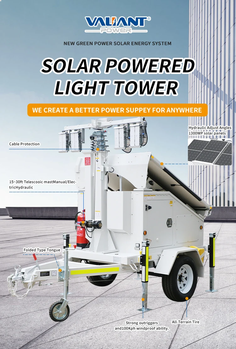 VALIANT Brand Lighting Tower VL4K-B - Reliable Outdoor Lighting