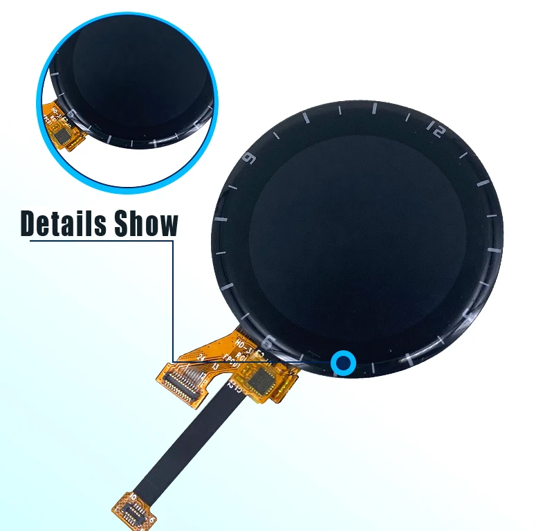 Custom Circular Tft Lcd Screen Spi Rgb 1.28/1.3/2.1/2.8/3.4 Inch Ips ...