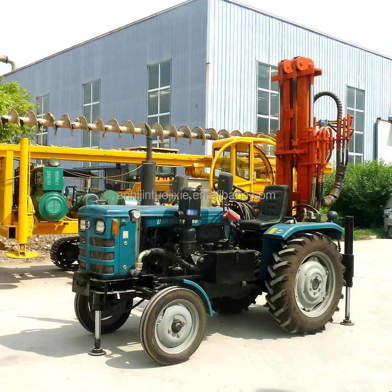 150m 200m Wheels Electric Water Rotary Tractor Drilling Rig Machine For ...