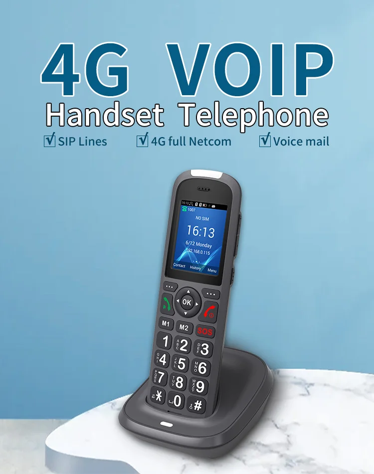 Sasincomm S08 Wireless Voip Phone - Elderly Cordless Option