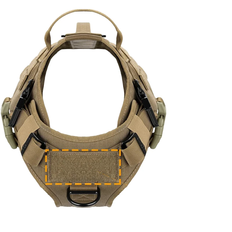 Adjustable K9 Molle Training Tactical Dog Harness Personal Defense ...
