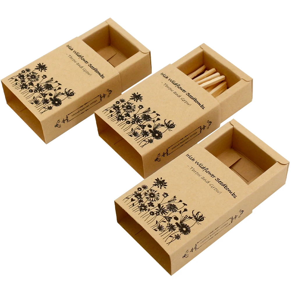 Wholesale Paperboard Custom Recyclable Kraft Paper Matchbox Packaging ...