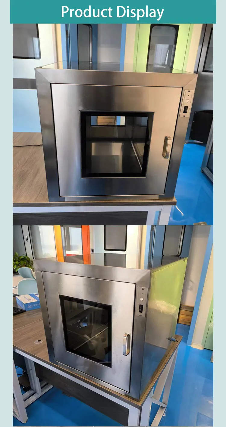 Customized Laboratory Cleanroom Pass-Through Box Class 100 Dynamic Pass ...