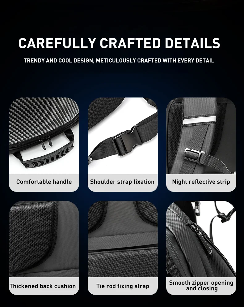 CRELANDER Knight Bag Laptop Backpack Motorcycle Riding Bag Led Display ...