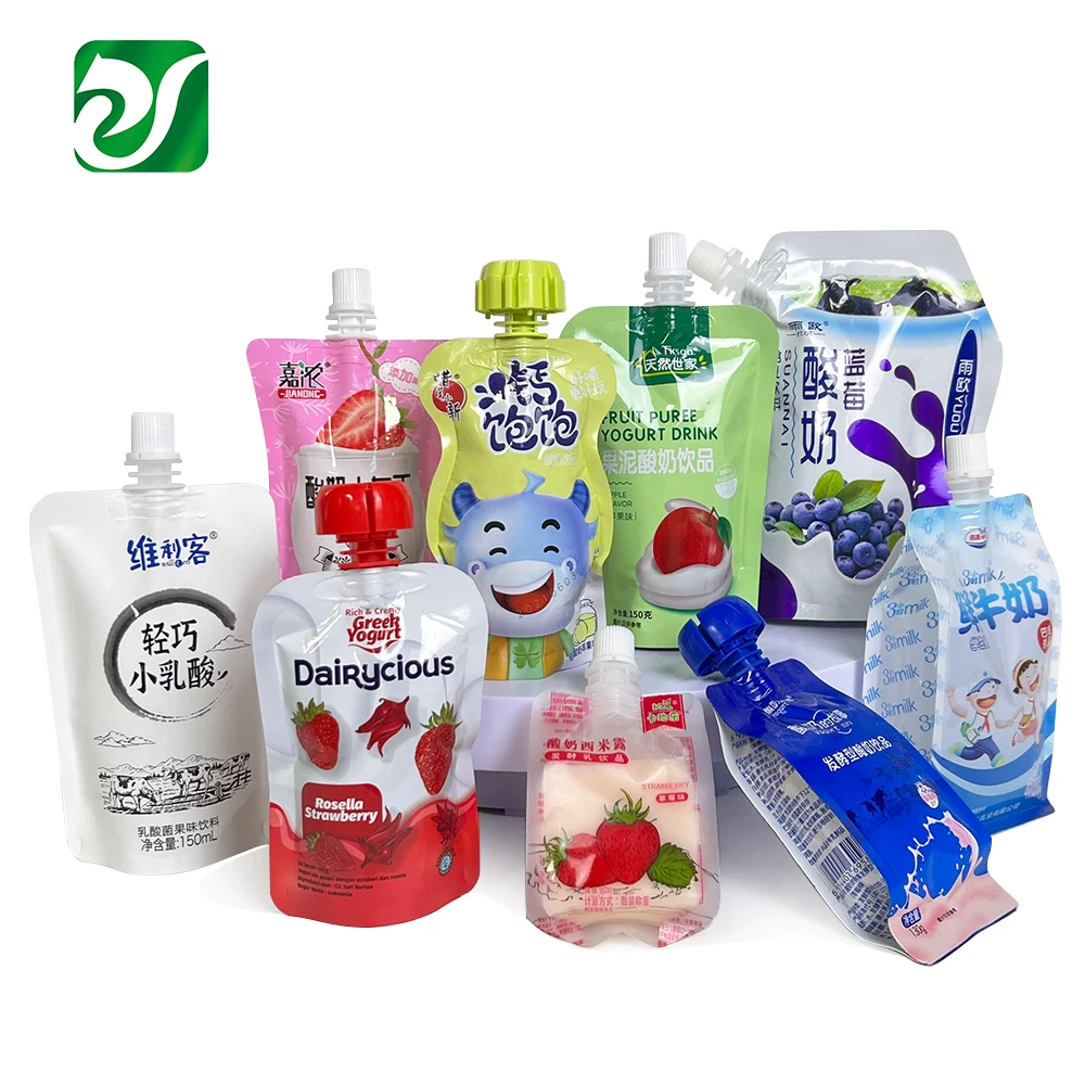 Emballage Yaourt Call En Sachet Milk Yogurt Spout Pouch
