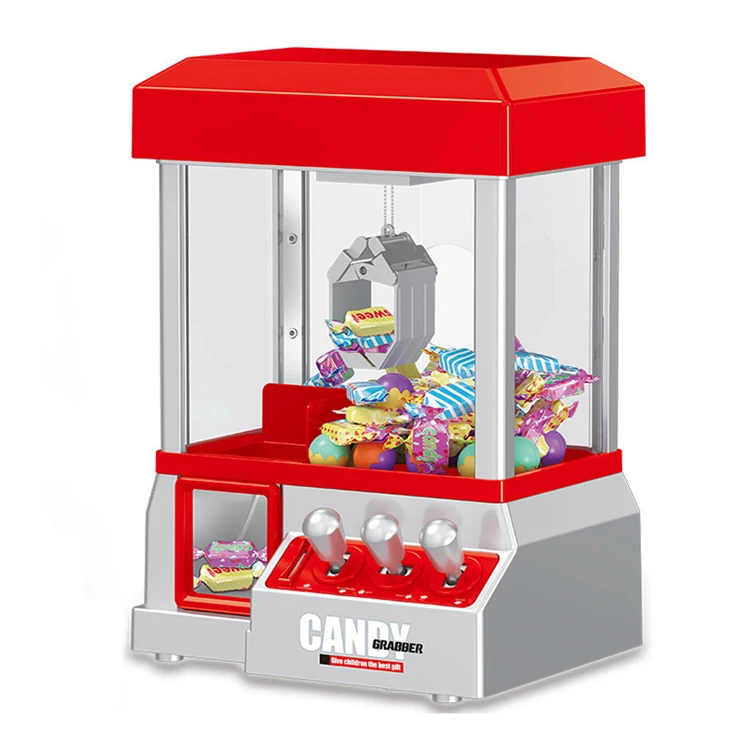 Plastic Music Flashing Lights Candy Catch Machine Mini Toy Grabber Claw ...