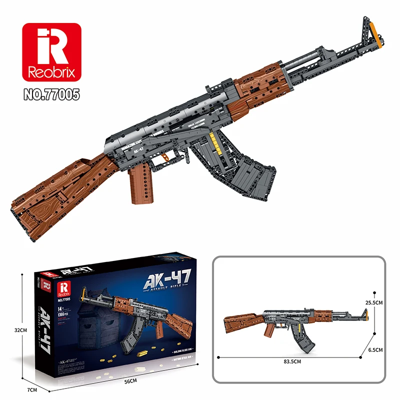 Reobrix 77005 Military Diy Ak47 Sniper Eco-friendly Plastic Armas De ...