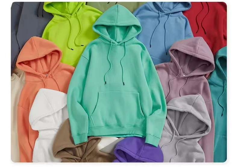 Logo Customized Printed Hoodies With Pocket Sweatshirts Long Sleeve ...