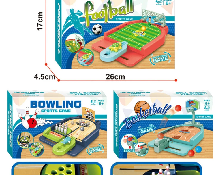 3 In 1 Desktop Football Basketball Bowling Game Catapult Table Game ...