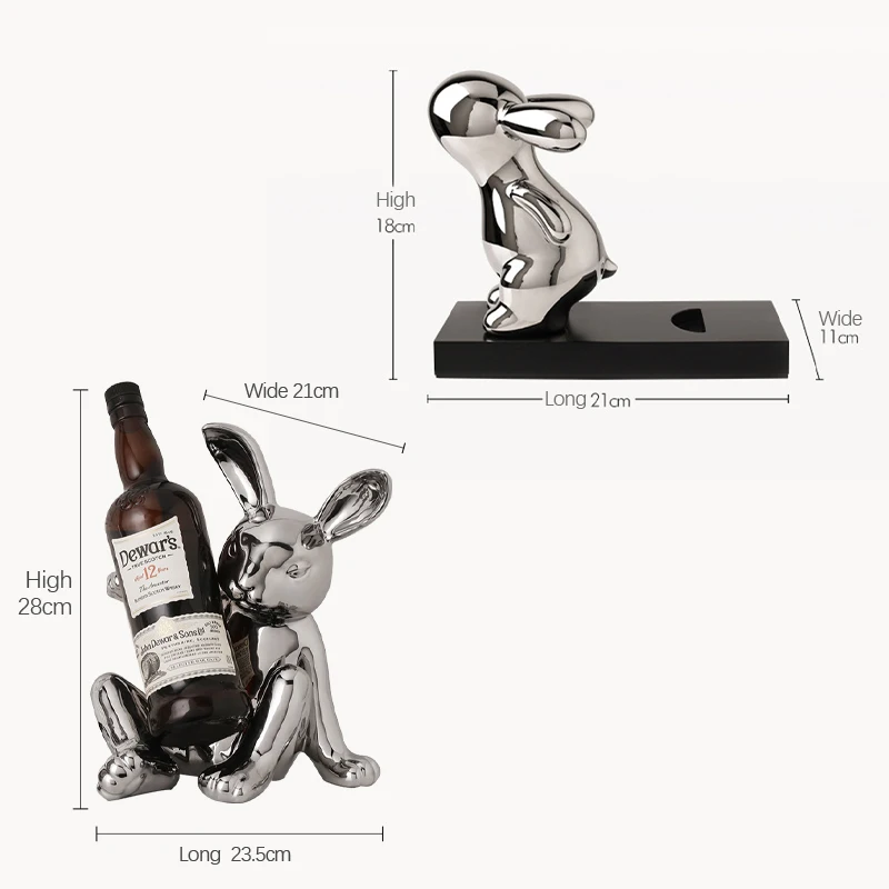 Kainice In Stock Decoration Gold Ceramic Wine Rack Rabbit Countertop ...