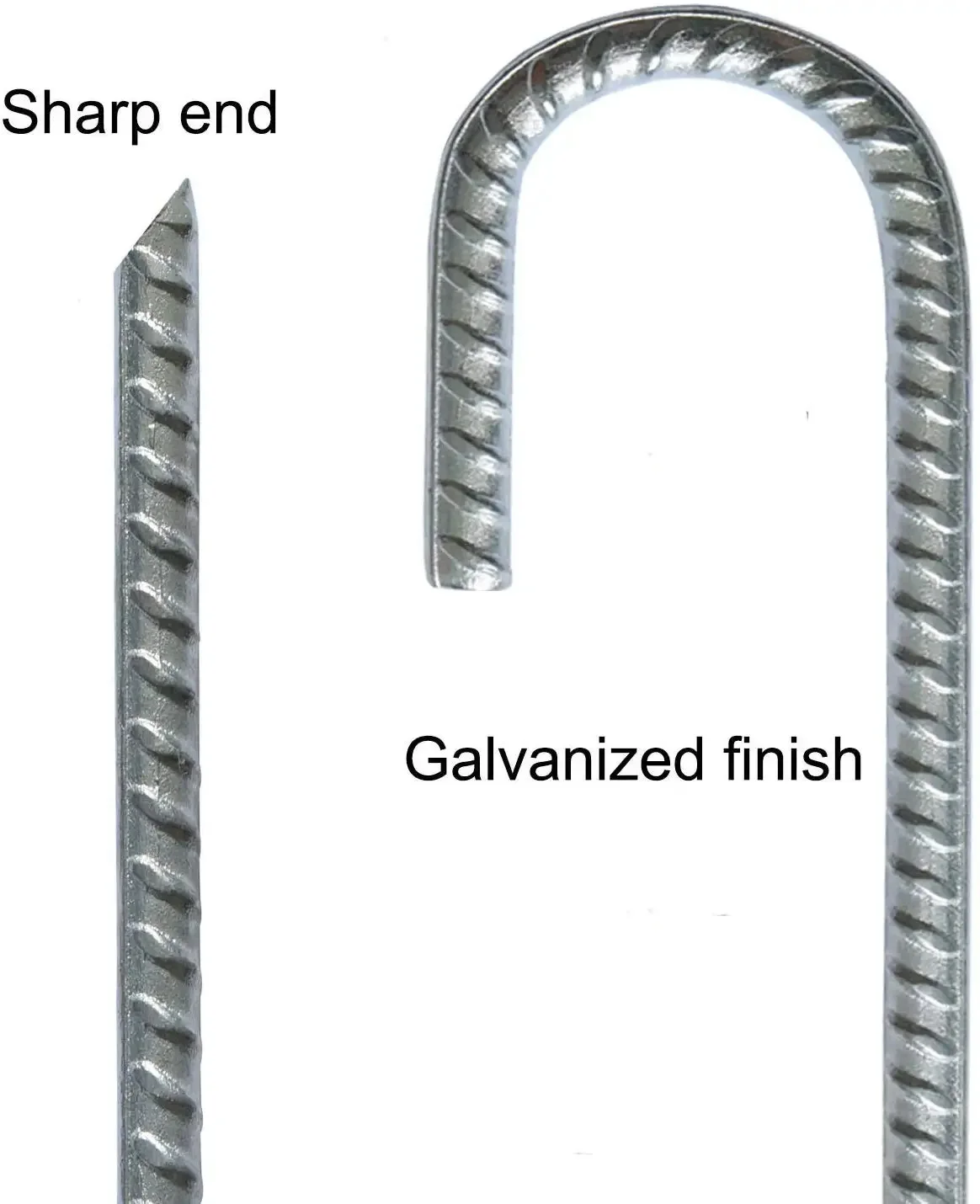 Metal Fence Post Galvanized J Shaped Ground Anchor J Type Staples ...